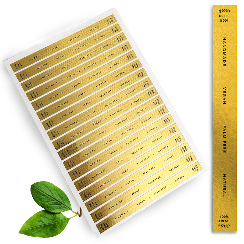 Eco Values - Self Adhesive Gold Seals - White Label Botanist