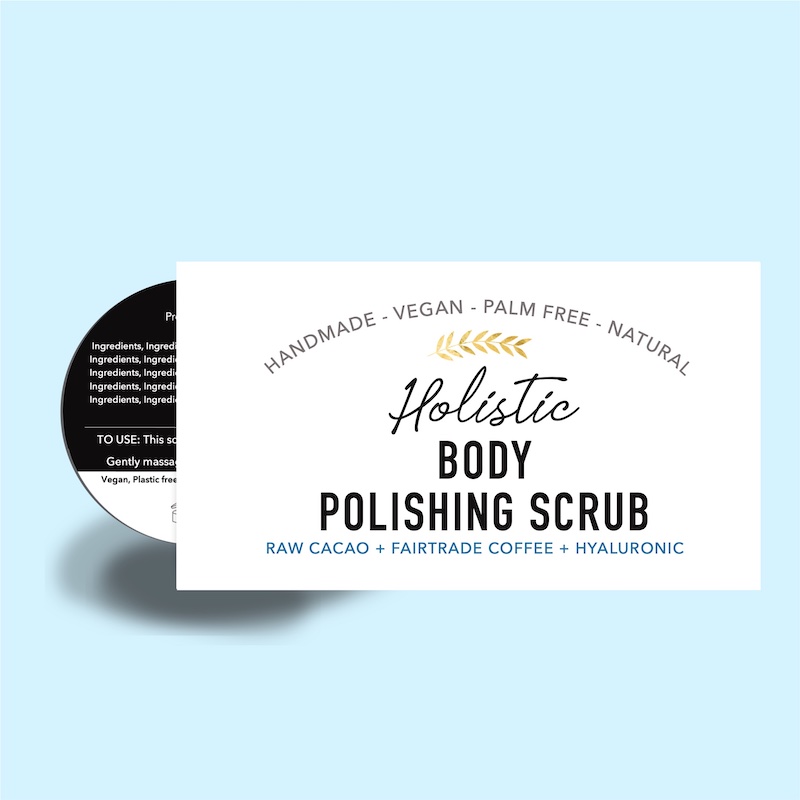 Body Polish Printed Labels - Adhesive Labels - White Label Botanist